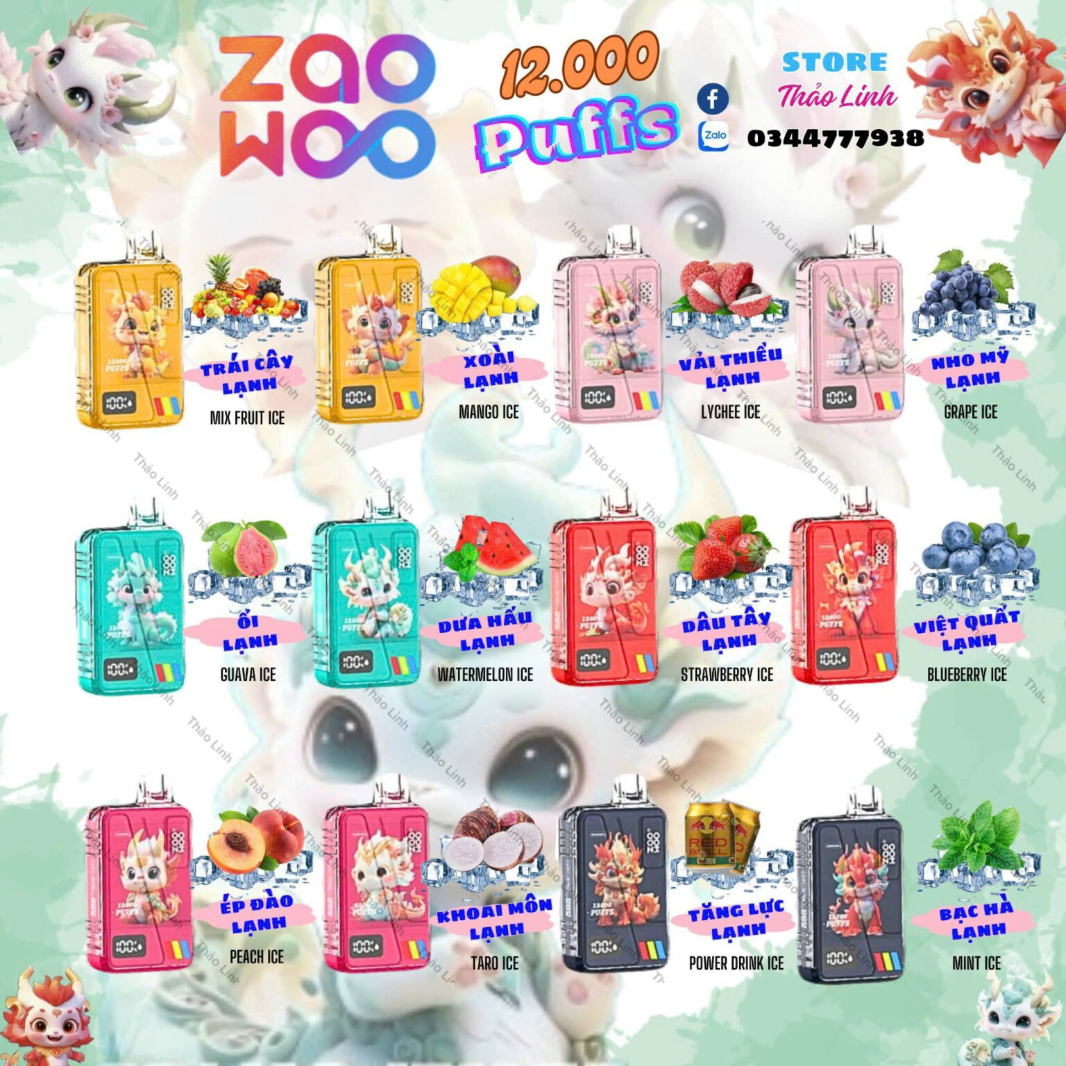 Zaowoo 12000 Puffs – Pod Vape Bình Tân
